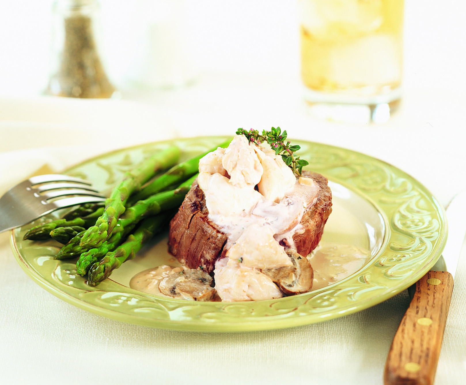 Chesapeake Filet Mignon Recipe with cream of crab soup and crab meat
