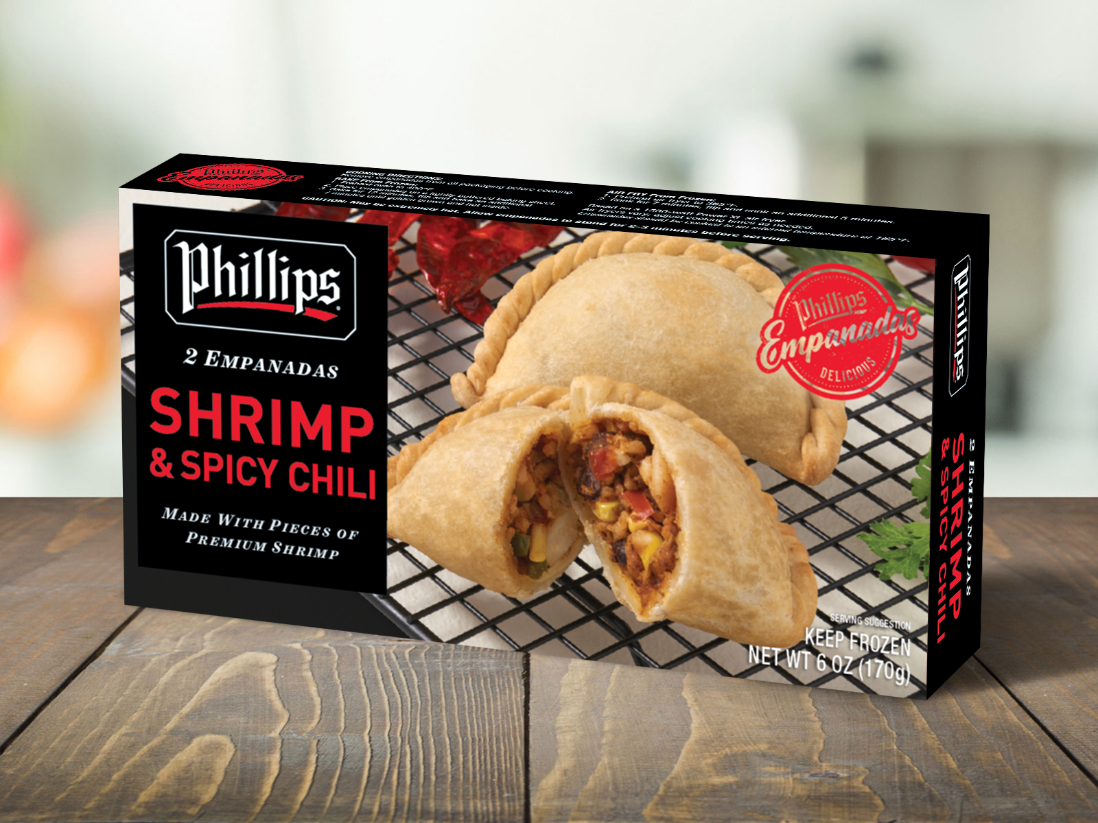 Shrimp & Spicy Chili Empanadas - Phillips Foods, Inc.