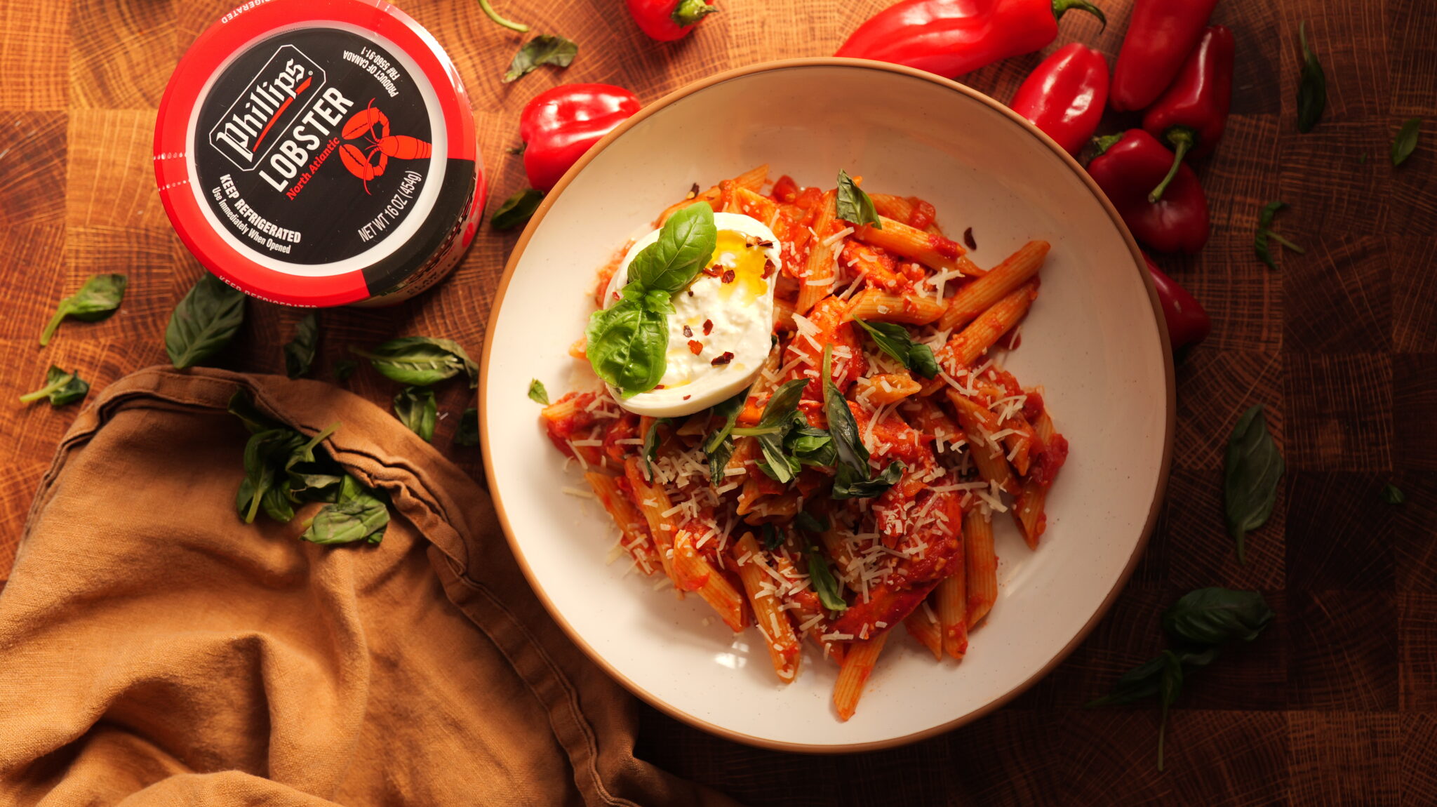 Lobster Penne all'Arrabbiata - Phillips Foods, Inc.